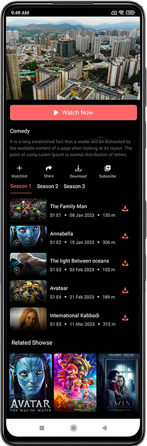 OTT Platform - Live TV & Movies App | Web Series App | Video Streaming React Native iOS/Android ...